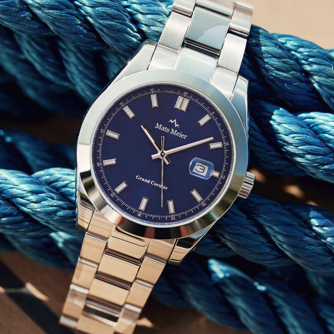 Mats Meier - chronograph mens watch gold coloured and green MM50017